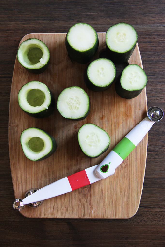 Stuffed Cucumber Cups - Ketchup with Linda