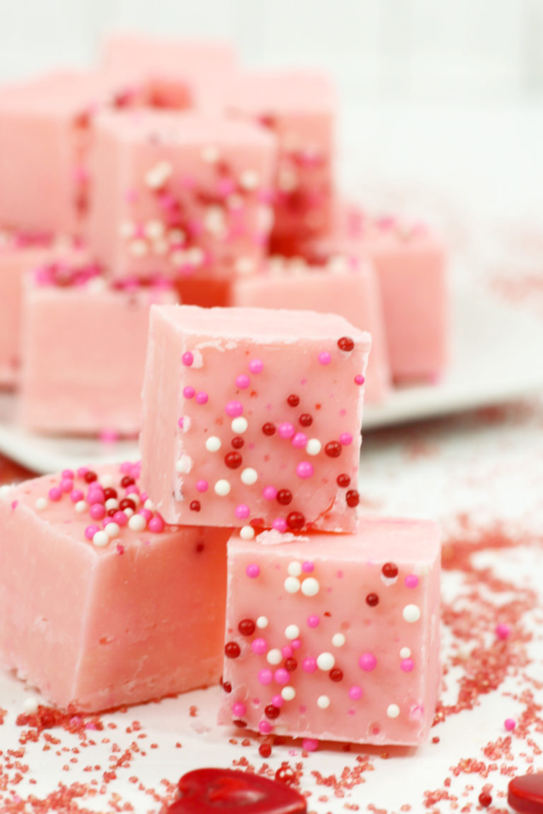 Pink Lemonade Fudge is the perfect treat to share this Valentine's Day.