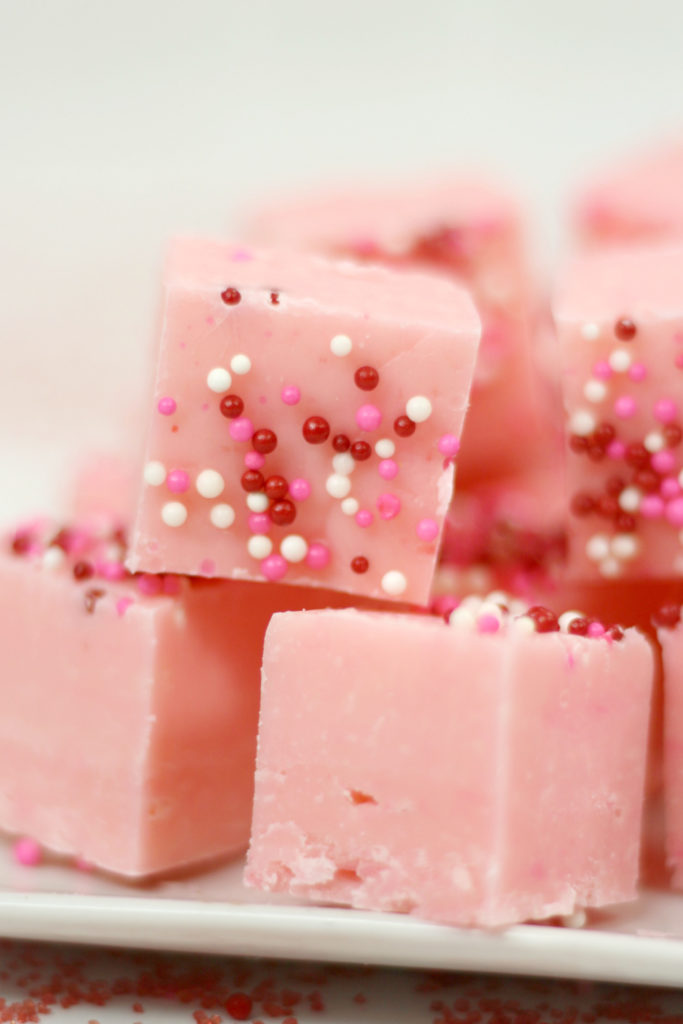 Pink Lemonade Fudge is the perfect treat to share this Valentine's Day.