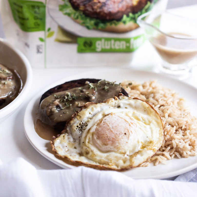 Vegetarian Loco Moco - A local Hawaiian favorite in a one-pot method.