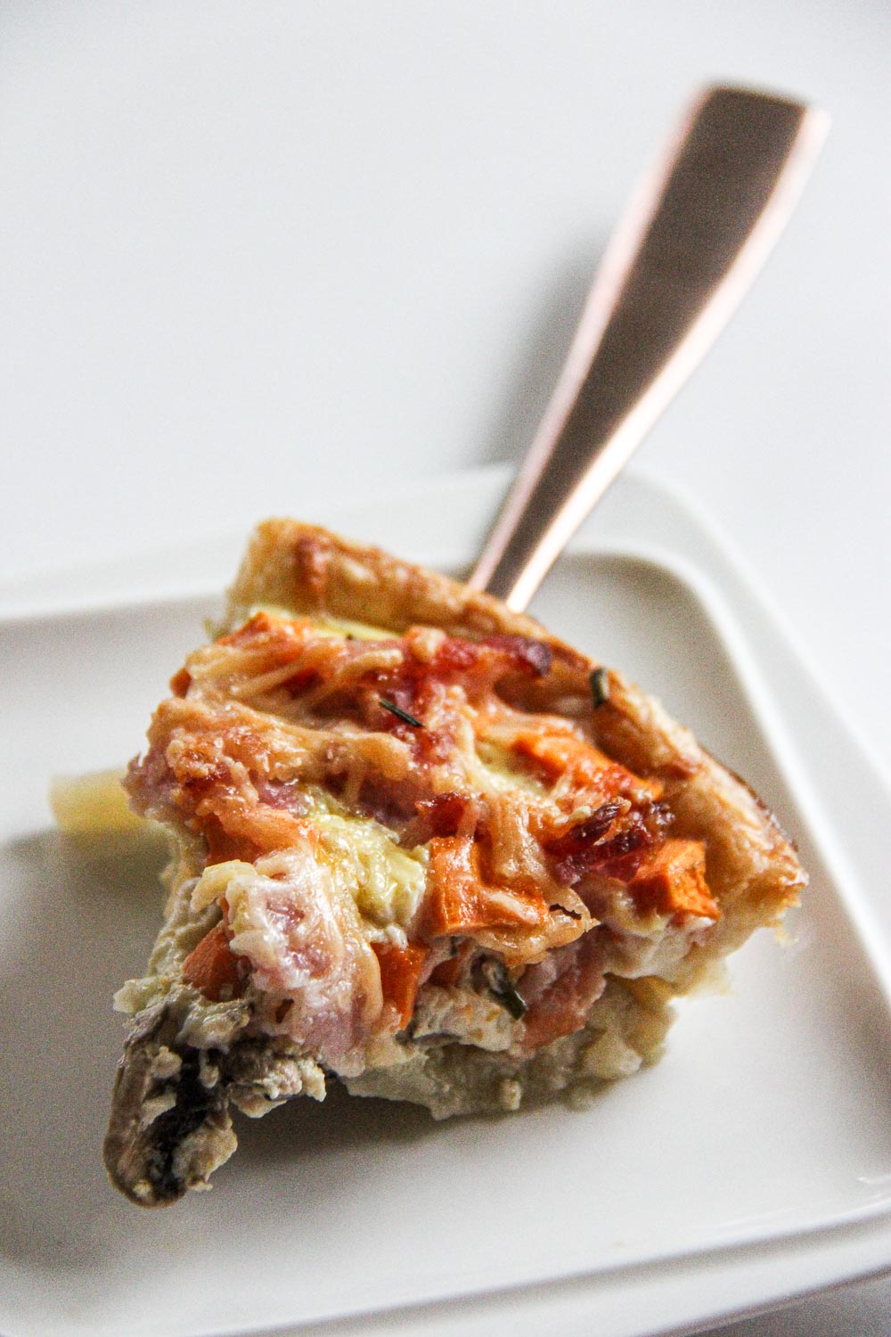This butternut squash & parmesan pie is the perfect meal ANY time of day!
