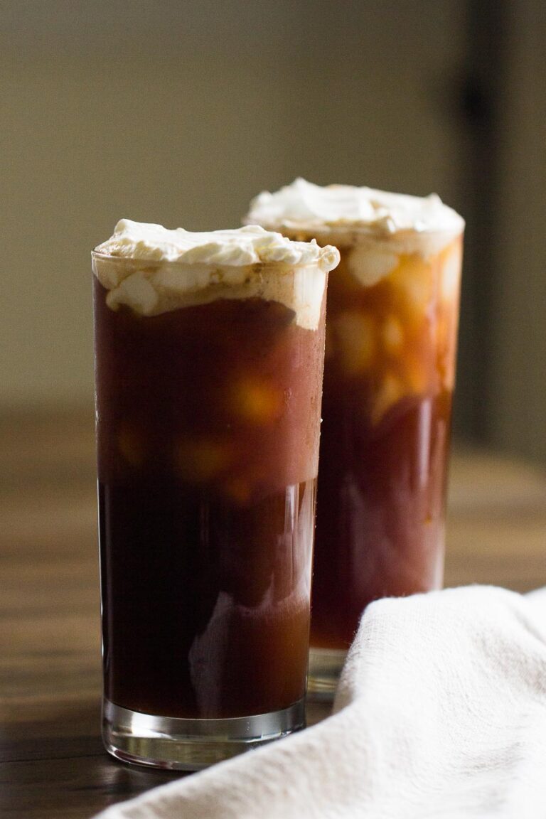 This vanilla sweet cream cold brew makes a delicious drink