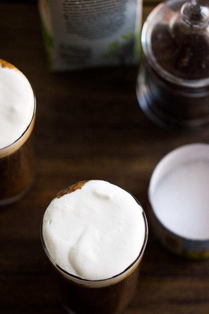 This vanilla sweet cream cold brew makes a delicious drink