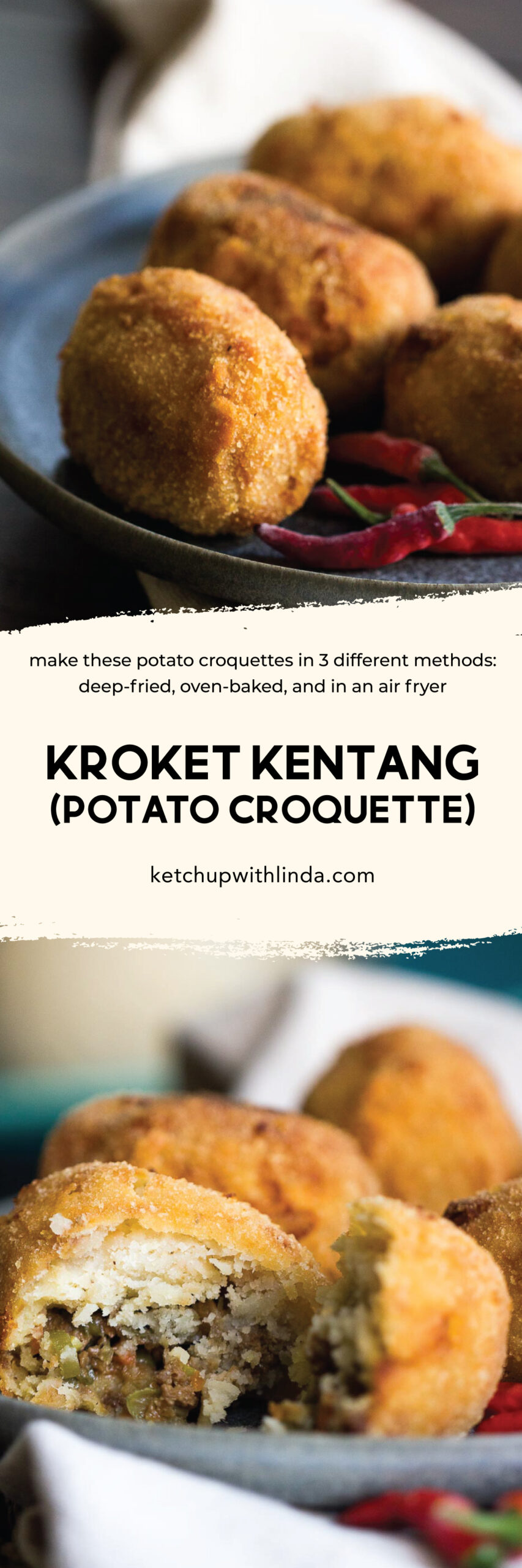 These kroket kentang (potato croquette) are incredibly flaky and flavorful