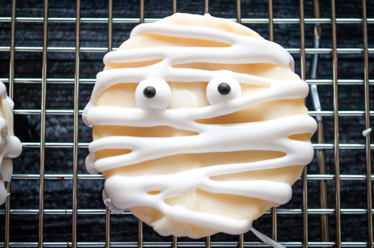 These mummy cookies are really easy to make