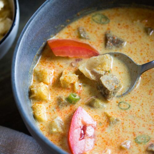 Soto tangkar Betawi is a creamy, cozy, and delicious beef ribs soup