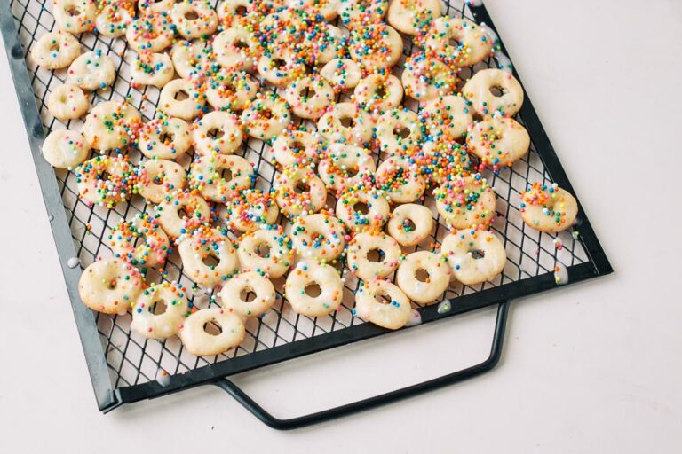 Baked mini donuts cereal is a sweet way to eat breakfast