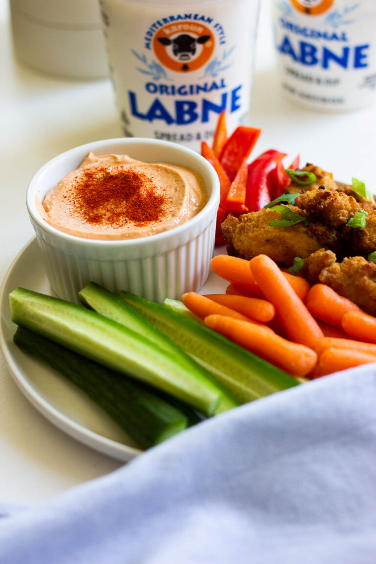 It only takes five minutes to make this gochujang labnne dip