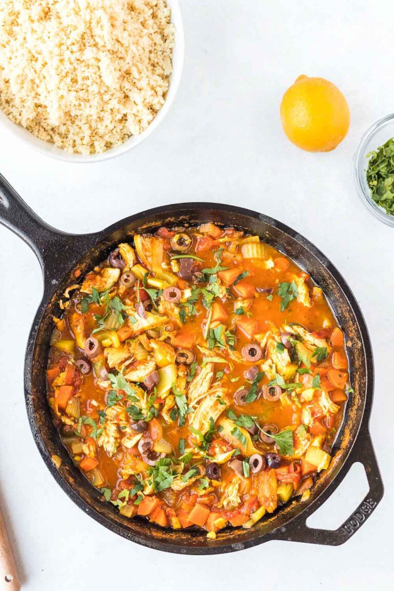 Hearty flavors come together in this Moroccan shredded chicken